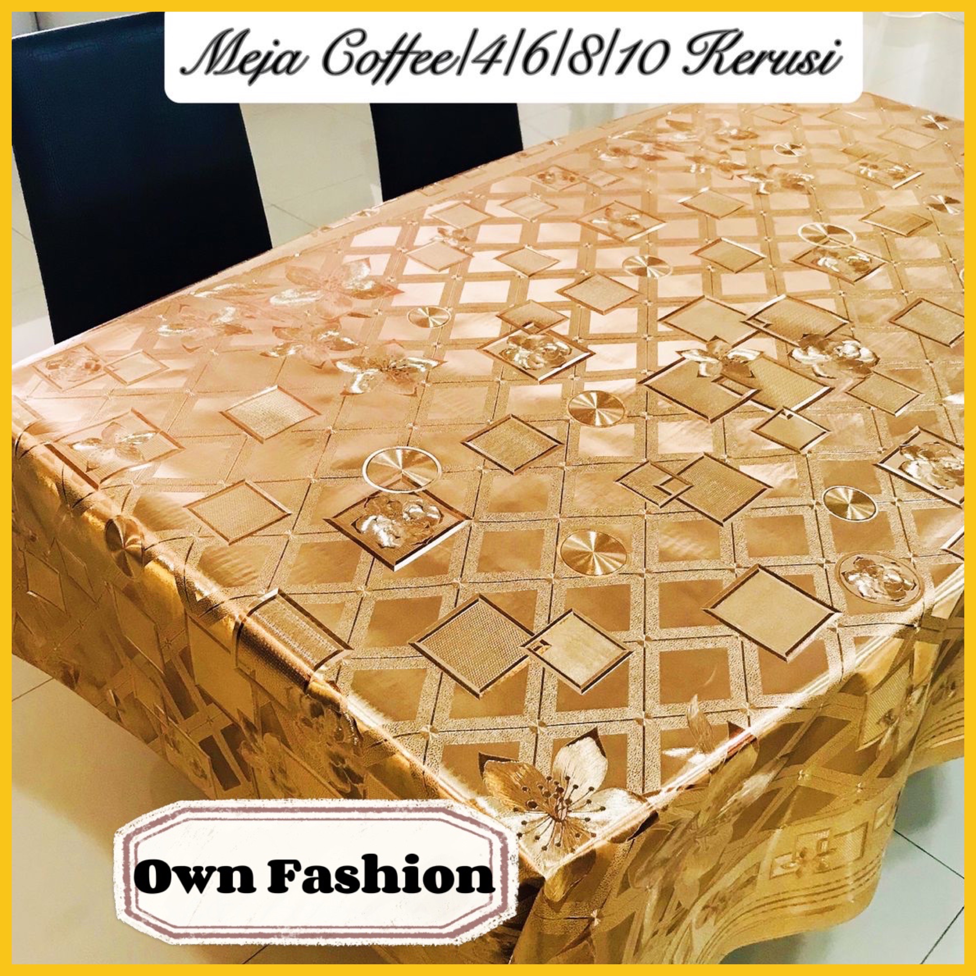 Lapik Meja Korea Shining Copper (EmasTembaga) Corak 3D Alas Meja ...