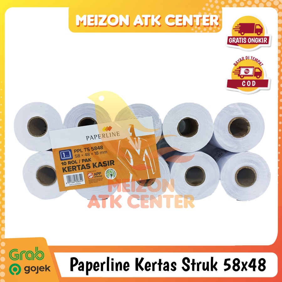 PAPERLINE KERTAS STRUK TELSTRUK TELSTROOK UK. 58 X 48 HVS 1 PLY [10 ...