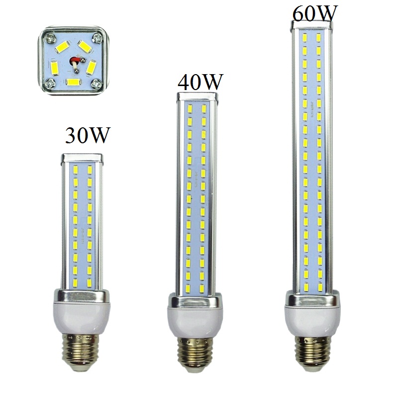 【TopazTrove】Aluminum alloy 30W 40W 50W 60W 80W 100W LED lamp E27 B22 E40 110V or 220V Corn Bulb ...
