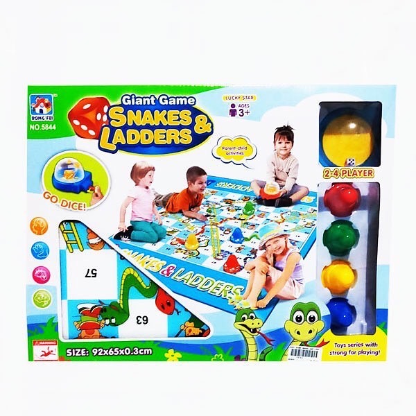 Snake & Ladder Board Game Carpet Floor Mat Snake Game Dam Ular mainan ...