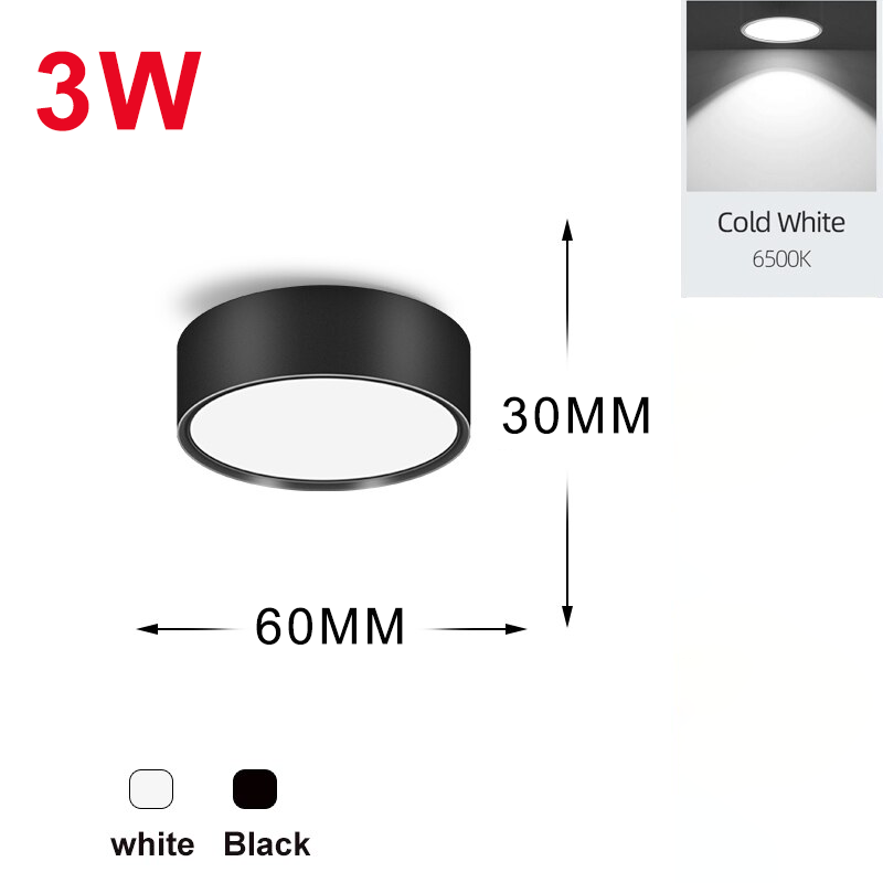 GPower LED Pin light 175V-265V Surface Mounted led Ceiling Light 3W 5W ...