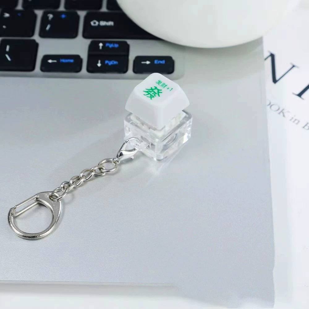 🇸🇬 [SG STOCK] HUAT Mahjong Keycap Button Fidget Toy Keychain with LED ...