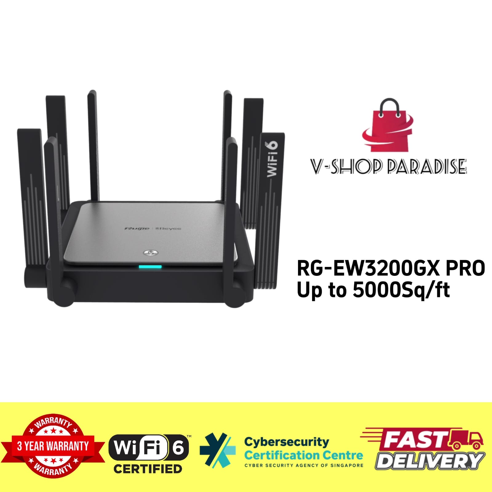RG-EW3200GX PRO ROUTER [3200Mbps Dual-band Wi-Fi 6 Mesh Router ...