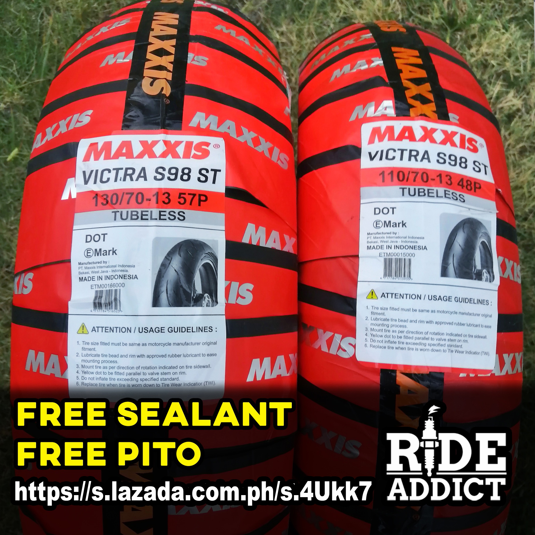 Maxxis Tire for NMAX (13 inches Rim) VICTRA S98 ST Tubeless Tire ...