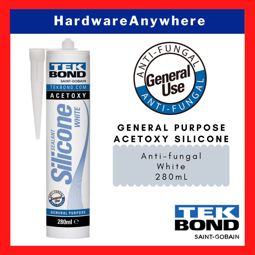 TEKBOND Acetoxy Silicone Sealant 280ml, For General Purpose, Anti ...