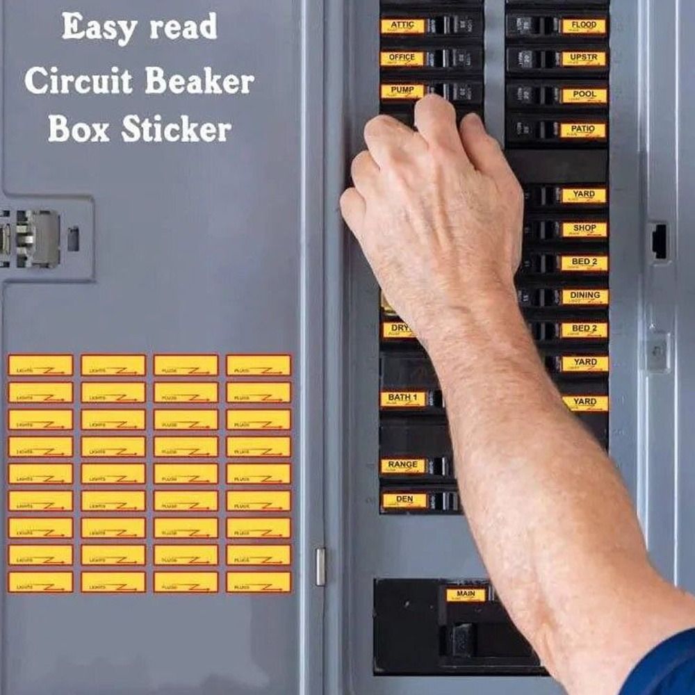 129 Pcs Solar labels Weatherproof Circuit Breaker Labels Self Adhesive ...