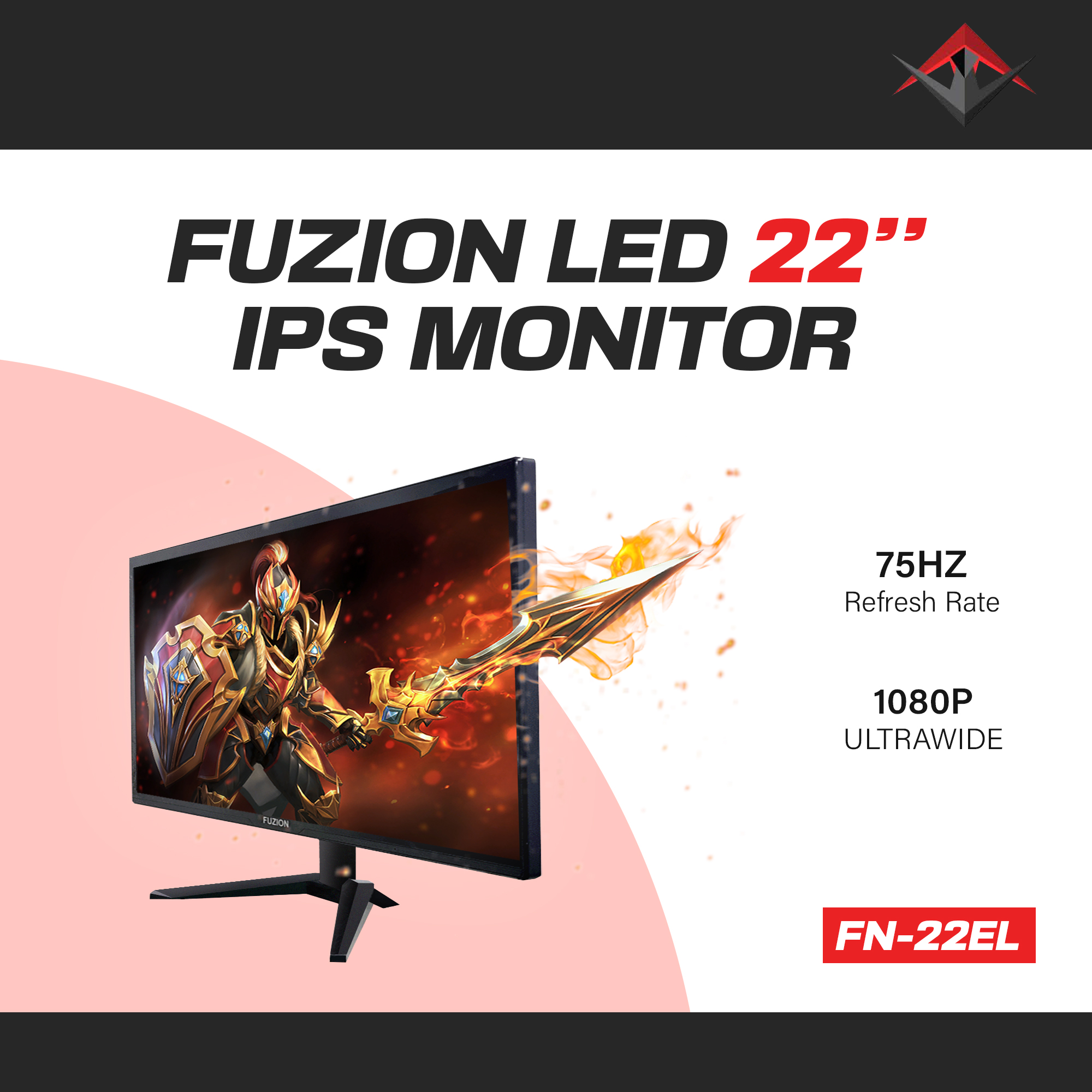 FUZION | FN-22EL | 22" IPS 75Hz LED Monitor | Lazada PH