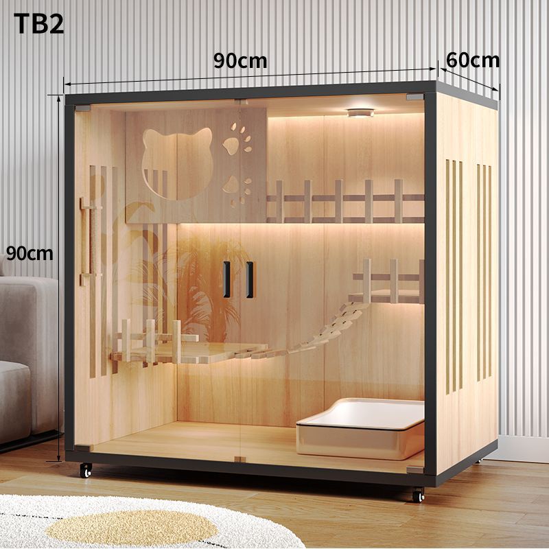 【Pluck】COD วิลล่าแมวไม้ บ้านแมวขนาดใหญ่ กรงสัตว์เลี้ยง อพาร์ทเมนต์แมวไม้เนื้อแข็ง กรงแมว Pet ...