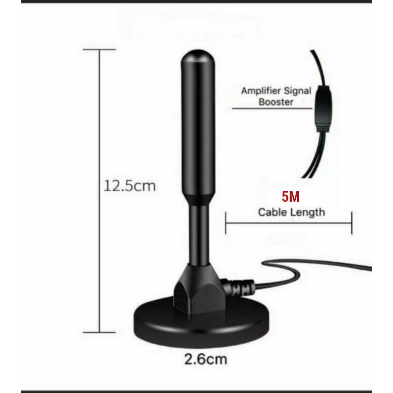 Singapore Digital TV 36dBi 5 Metres High Gain Active Antenna DVB-T2 Box ...