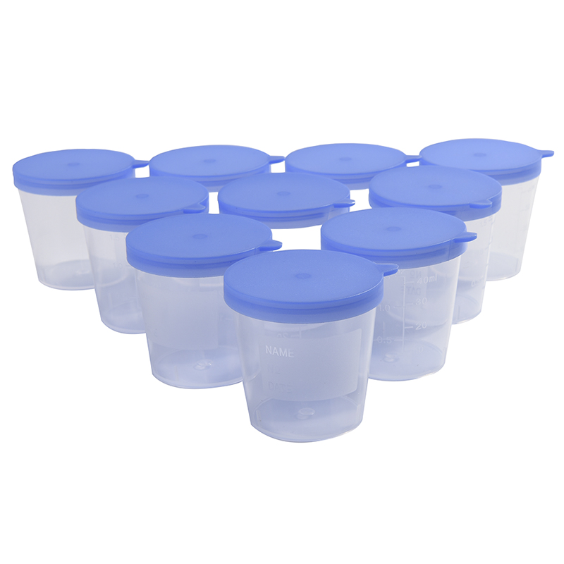 40ml Lab stool sample collection cup hard plastic urine test collection ...