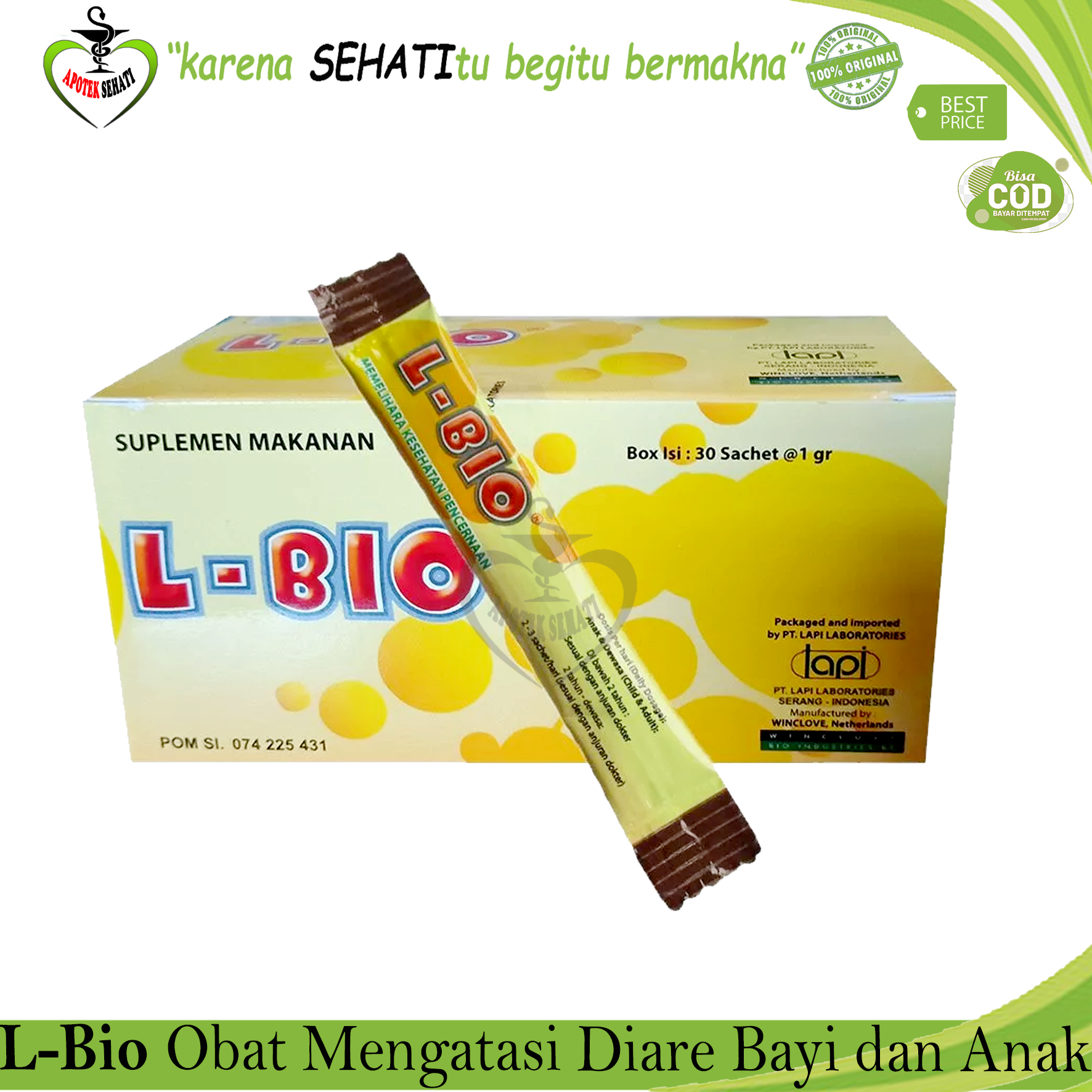 L-BIO L BIO SUPLEMEN PENCERNAAN DIARE ANAK | Lazada Indonesia