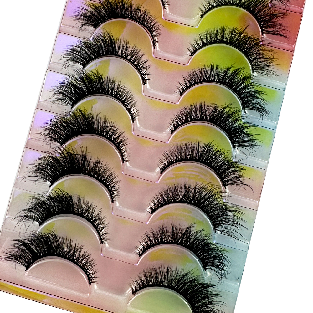 NEW 10 Pairs 3d False Eyelashes Cat Eye Wispy end eye elongated Thick ...