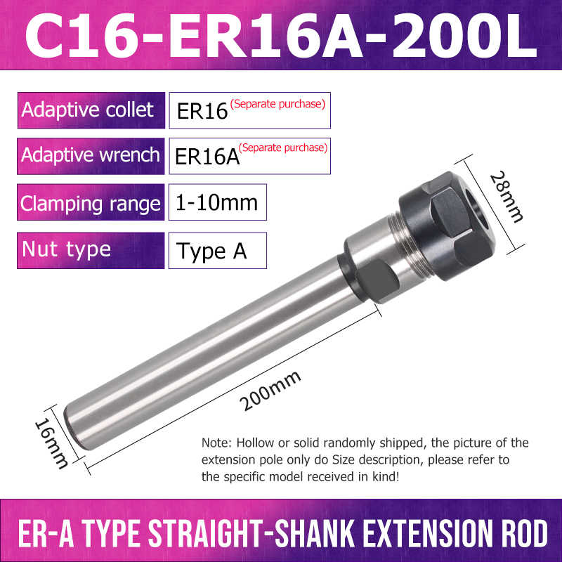 ER-A Type Extension Rod E8 ER11 ER16 ER20 Engraving Machine ER Straight ...