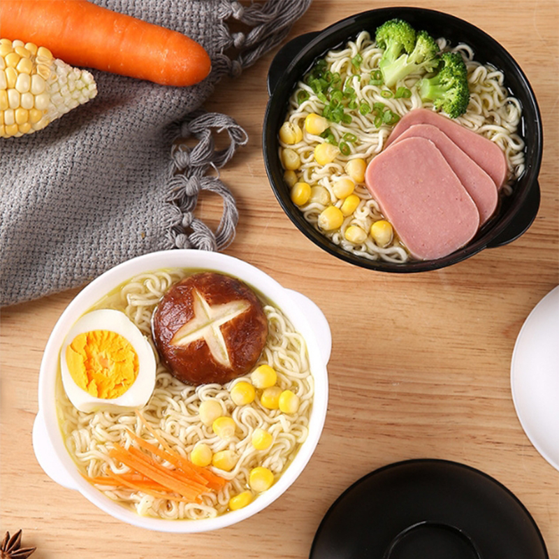 250ml Microwave Ramen Bowl Boiling Noodle Food Container Supplies Lid ...
