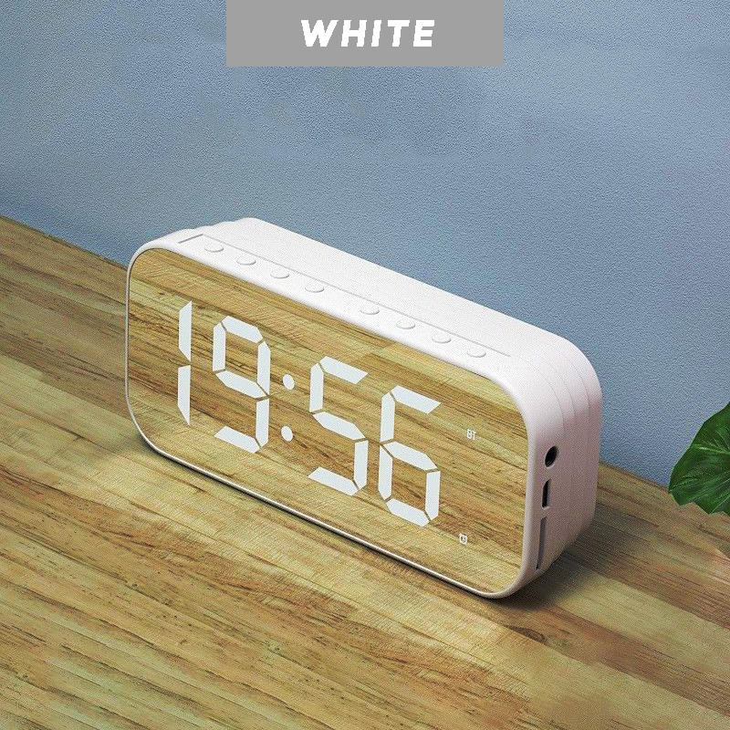 LED Alarm Clock Temperature Display Radio Bluetooth Wireless Adjustable ...