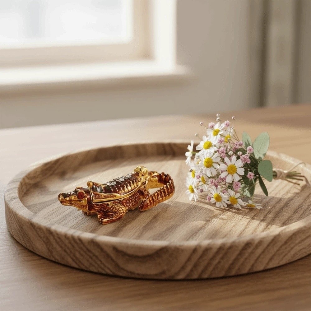 Magnetic Crocodile Mini Organizer Anti-lost Jewelry Box Alloy Ornament ...