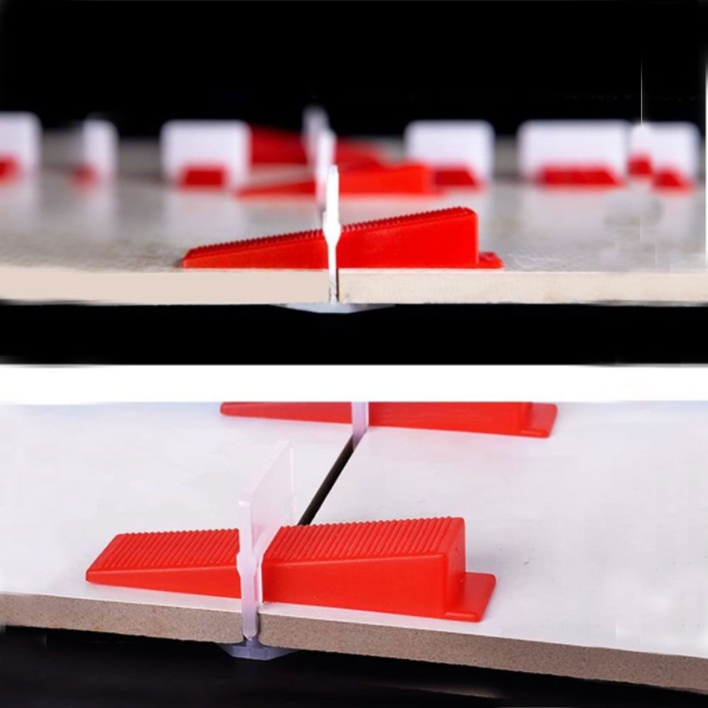 HONEYDEWD 100pcs Mason Ceramic Tile Crevice Adjustment Tile Spacers ...