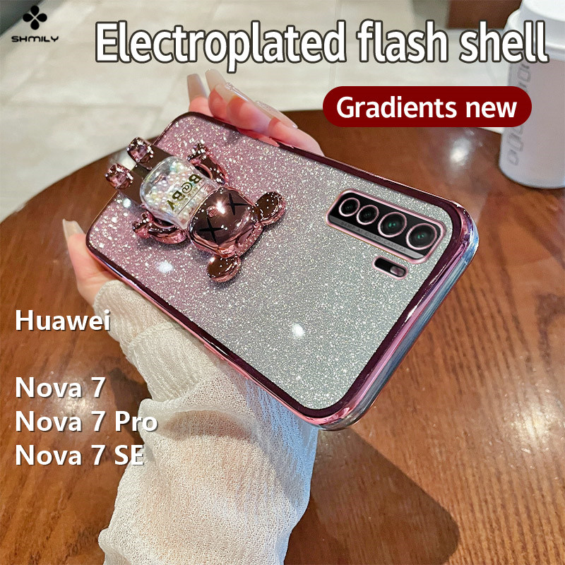 สำหรับ Huawei Nova 7 /Nova 7 Pro/ Nova 7 SE เคสโทรศัพท์สีการไล่ระดับแฟชั่นชุบโลหะด้วยไฟฟ้าสุดหรู ...