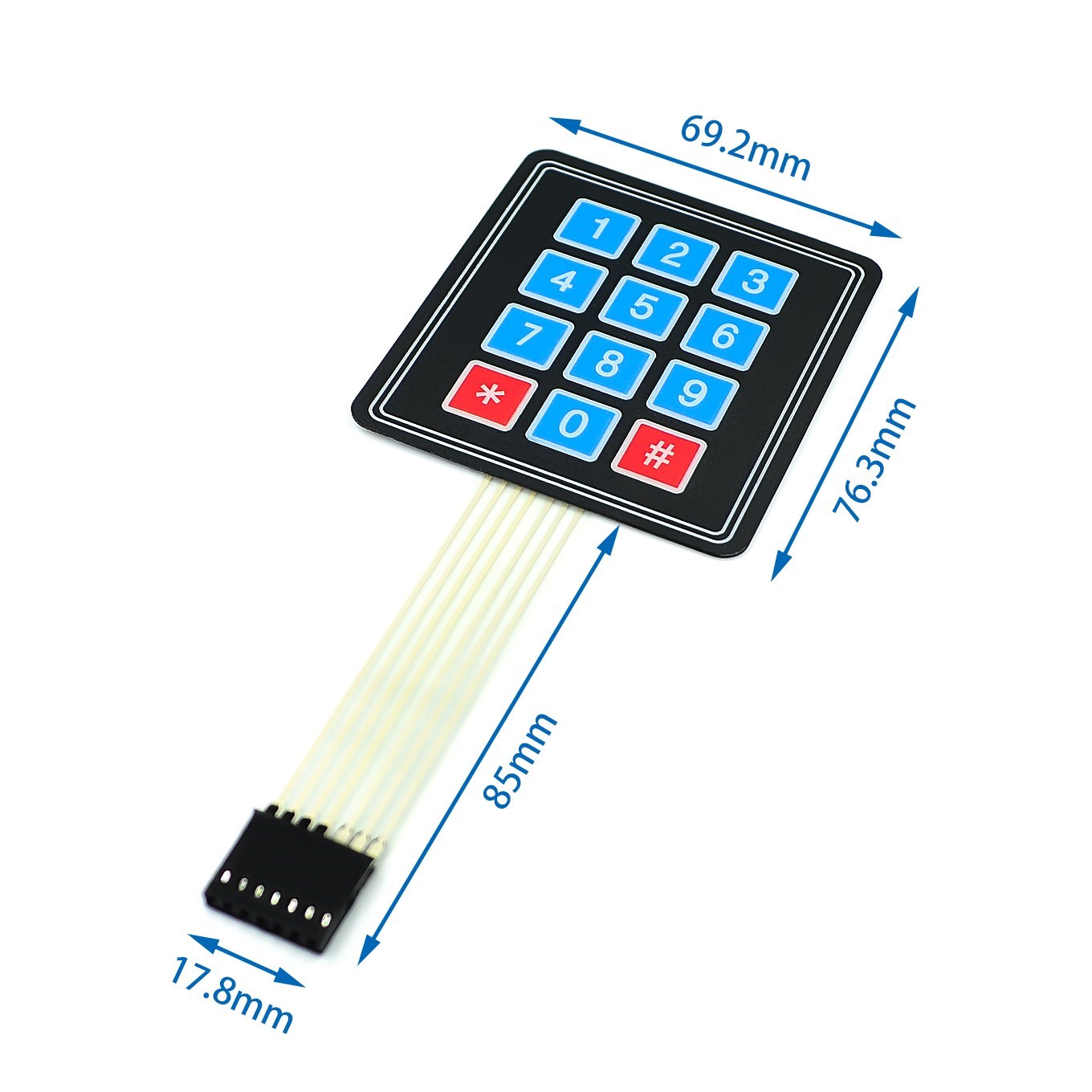 1*4 3*4 4*4 4*5 Matrix Array/matrix Keyboard 16 Key Membrane Switch ...