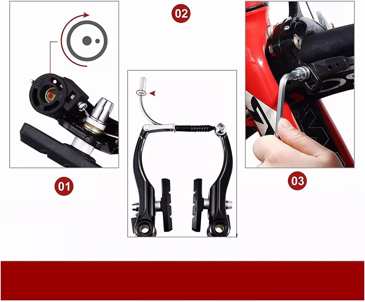 Ultimate MTB V-Brake Complete Set - Durable Metal Bolt Fittings ...