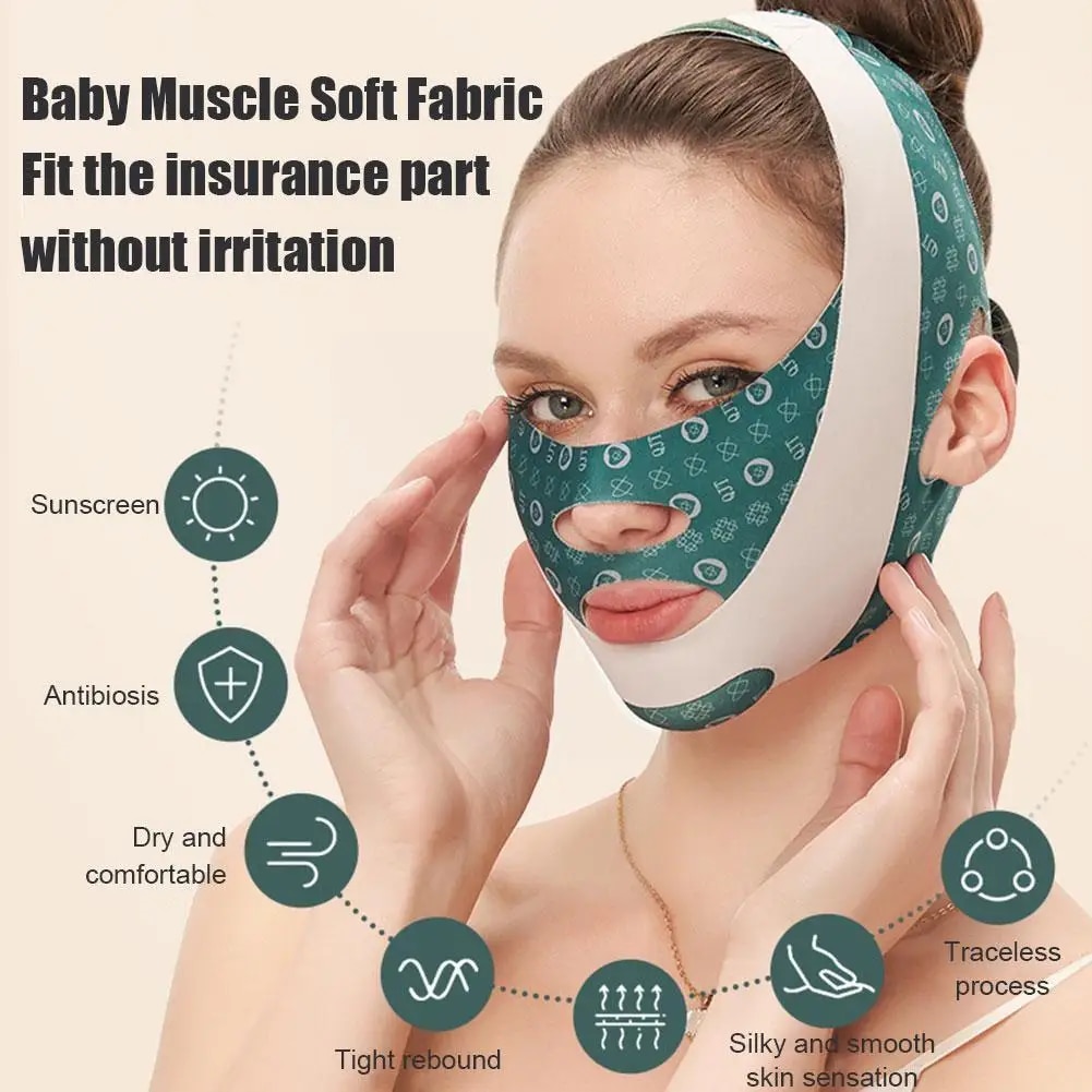 Face Sculpting Sleep Mask Adjustable Face Silicone Reduce Facial Chin ...
