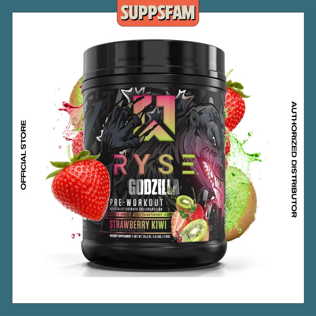 RYSE Godzilla Pre Workout 40 Serv | Intense Pumps, Energy, & Focus ...