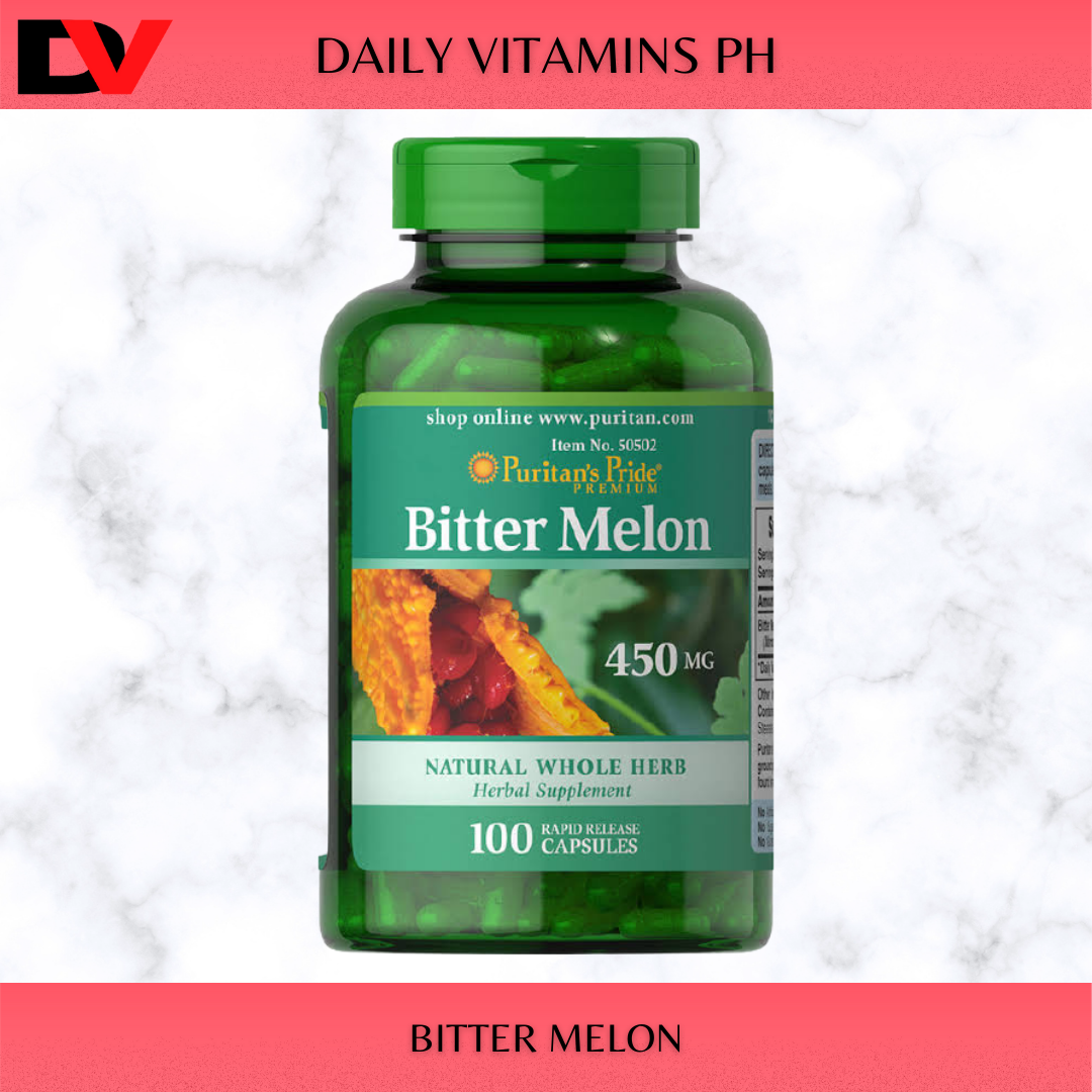 Puritan’s Pride Bitter Melon 450 mg, 100 Capsules - Diabetic Support ...