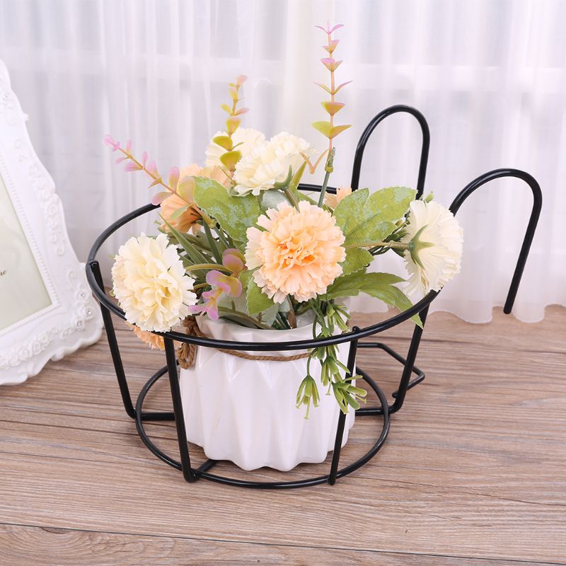 【Ready Stock】Balcony Round Flower Hanging Frame Creative Plant Garden ...