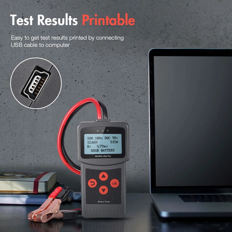 Mini 200 Pro 24V 12V Car Battery Tester CCA BCI CA MCA JIS DIN IEC ...