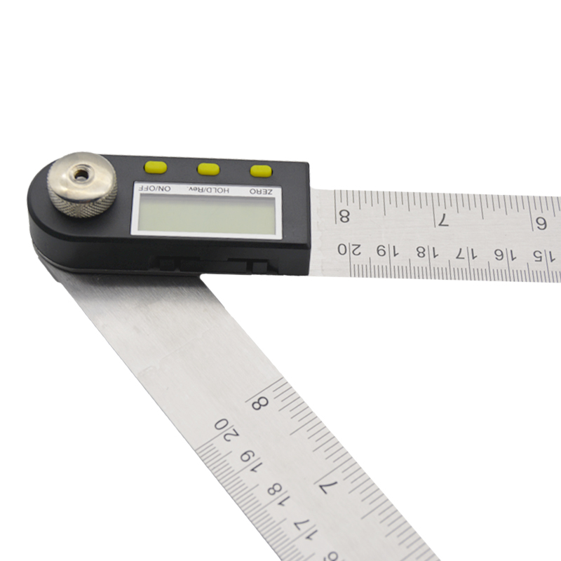 【BeyondShop】200mm Steel Meter Angle Inclinometer Angle Digital Ruler Electron Goniometer ...