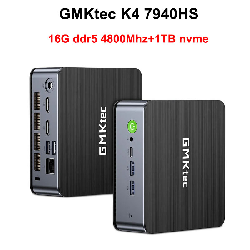 GMKtec K4 Mini Pc AMD Ryzen 9 7940HS DDR5 NVME 5600MT/S SSD Max 5.2GHz ...