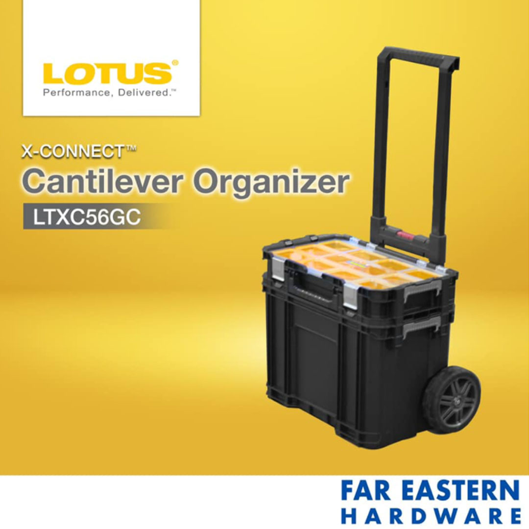 LOTUS X-CONNECT Organizer + Cart Trolley Storage Toolbox Tool Box ...