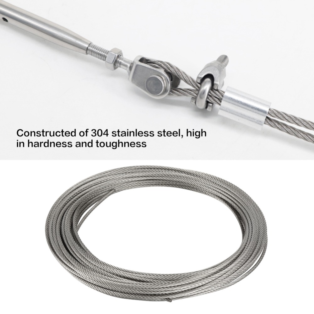 Hardware Accessories 304 Stainless Steel Cable Wire Rope 2mm 7x7 ...