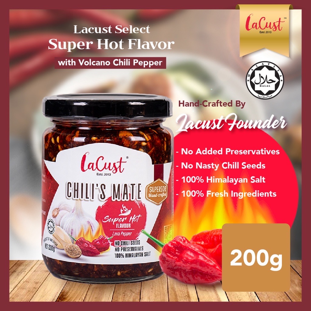 Vegetarian_Halal Lacust La Cust Sambal Garing dressing Sauce Chili Mate ...