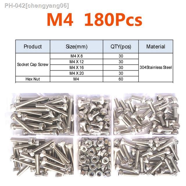 304 Stainless Steel Allen Hexagon Hex Socket Cap Head Screw Bolt and ...