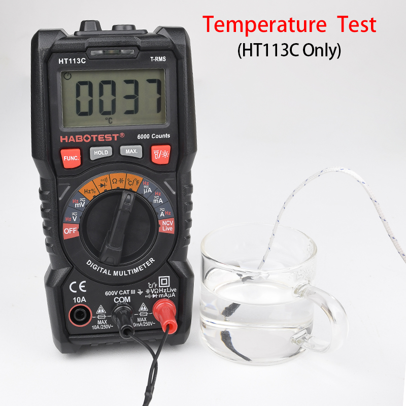 HABOTEST Multimeter Digital Profesional Mini Automotive Tester HT113 ...