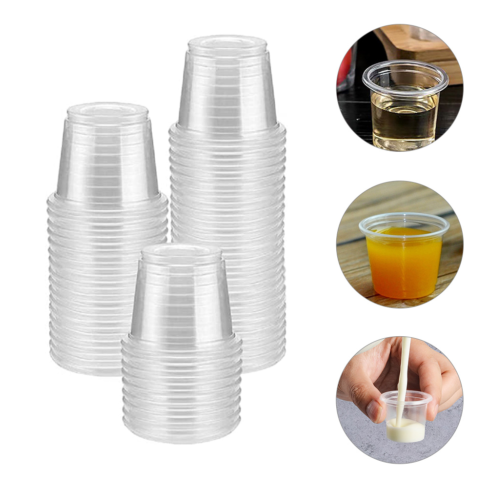 【100%-original】 200pcs 20ml Tasting Cup Small Plastic Cups Sample Mini ...