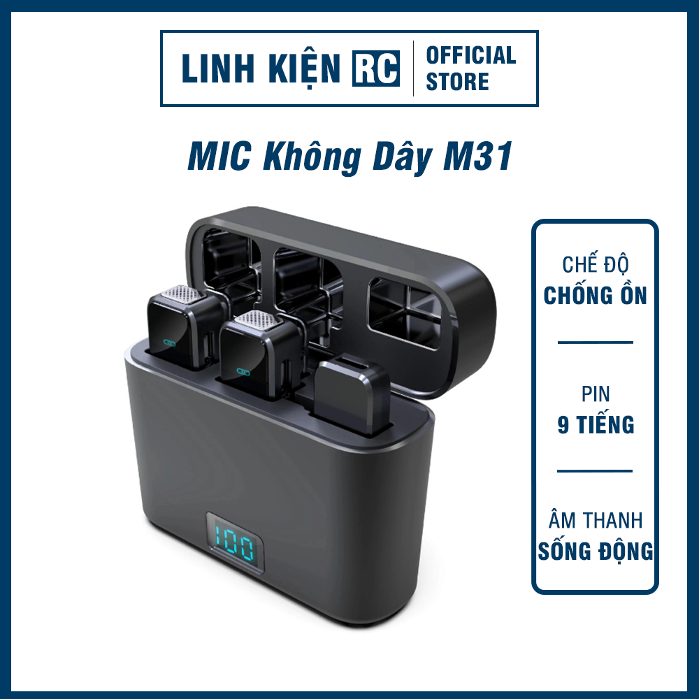 Mic Thu Âm Không Dây Cho Điện Thoại M31 - Bật Tắt Lọc Ồn - Micro Ghi Âm ...