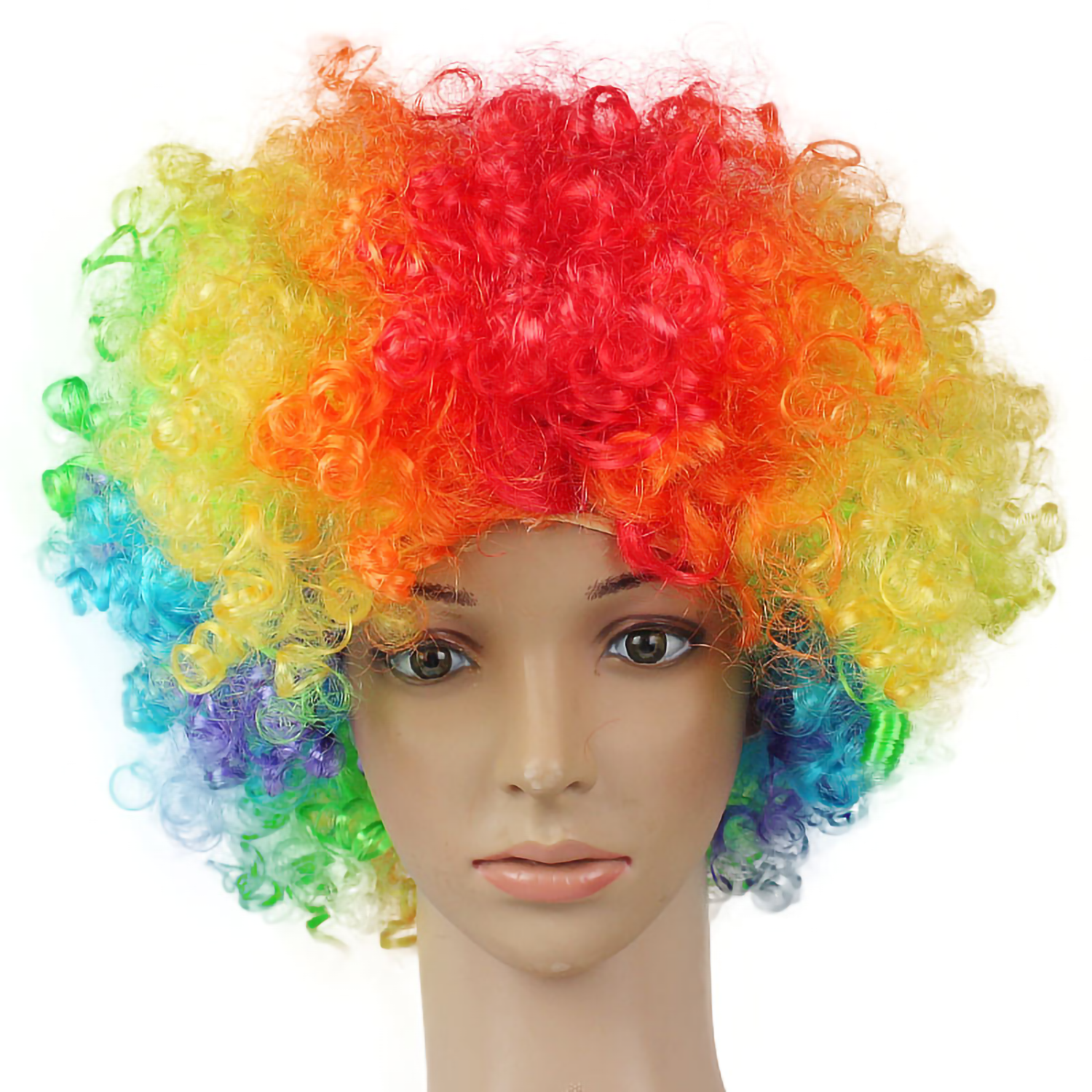 Orange Short Afro Curly Wig With Bangs Synthetic Wig Costume Wig For ...