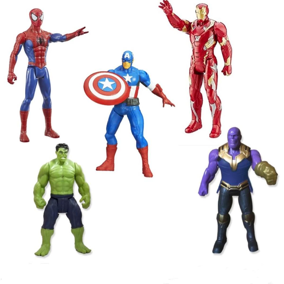 Action Figure Play Set of 5 Twist and Move Super Hero Characters ...