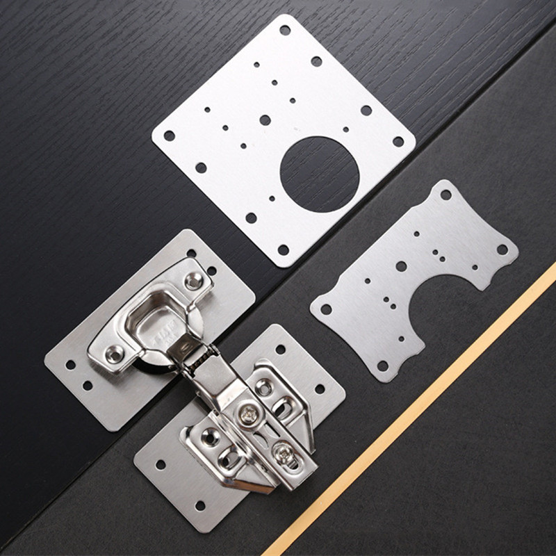 Kkfing Stainless Steel Cabinet Repair Plate Hinge Plate Cabinet Door ...