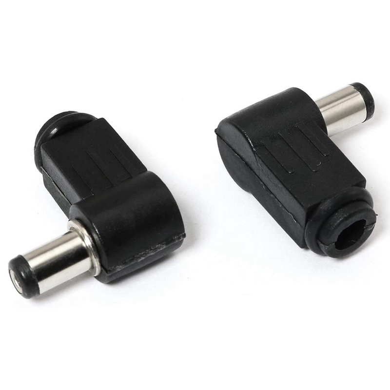 10PCS 90 Degree Right Angle DC Power Cable Male Plug Socket Soldering ...