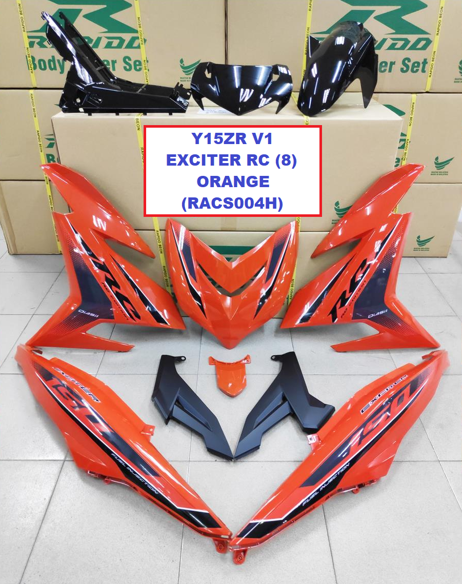 Cover Set Rapido Yamaha Y15ZR V1 V2 Exciter RC (8) Orange Accessories ...