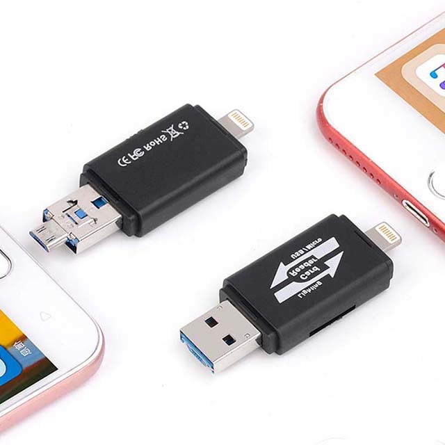 iphone Ipad OTG card reader - dual model Lightning and connect to PC ...