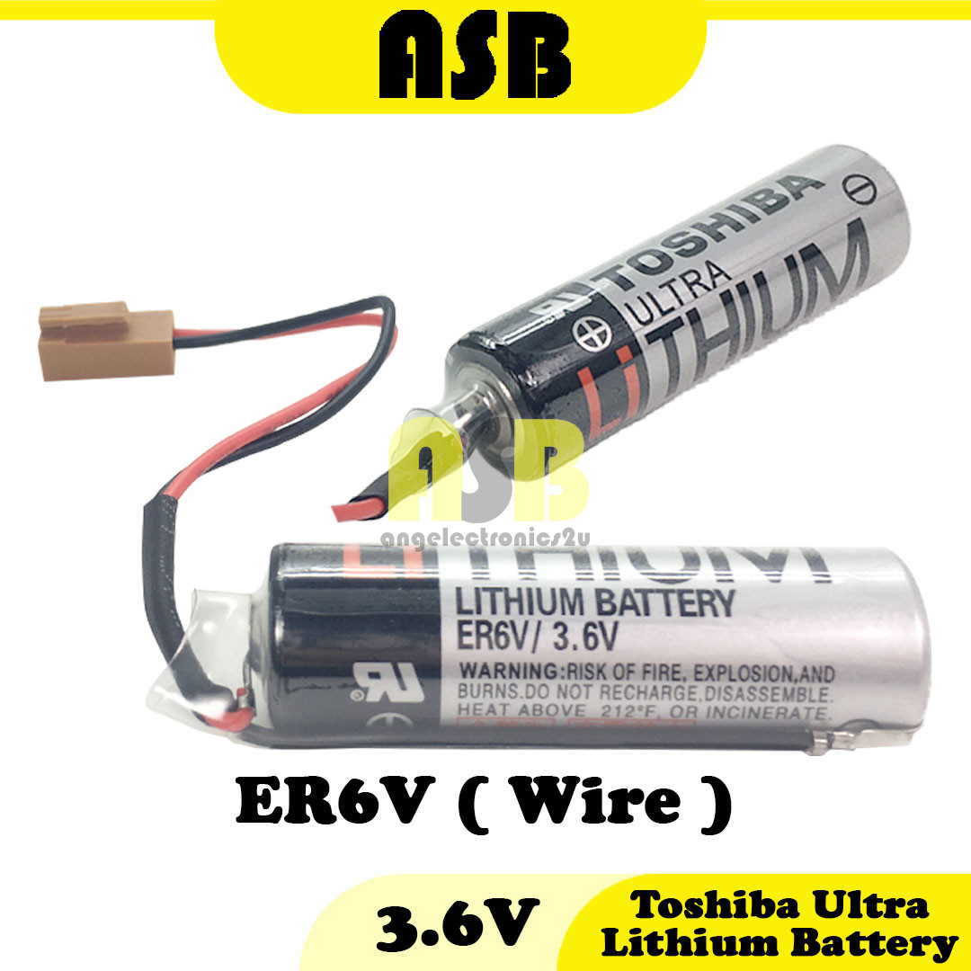 (1pc) Toshiba Lithium Battery 3.6V ( ER3V / ER6V / ER17330V / ER17500V ) ( Wire ) | Lazada