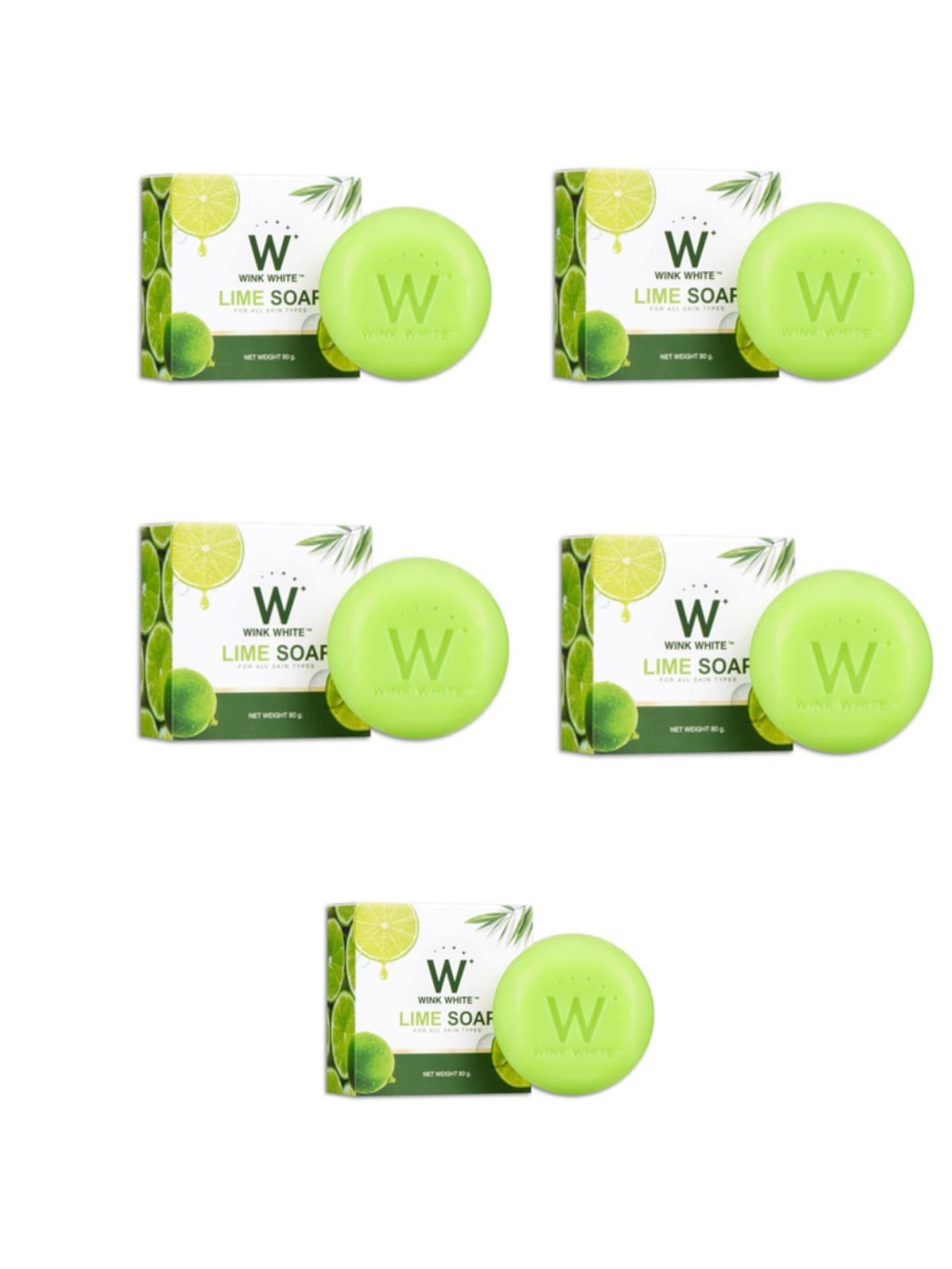สบู่มะนาว W LIME SOAP สูตรเข้มข้น ผิวใส ออร่า WINKWHITE W LIME SOAP สาร ...