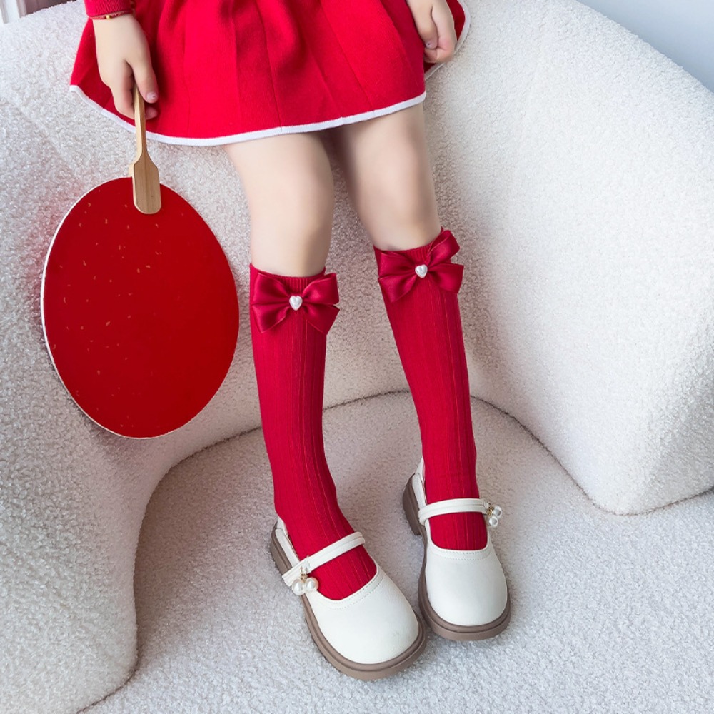 Casual Middle Tube New Year Red Socks Cotton Thicken Children Long ...