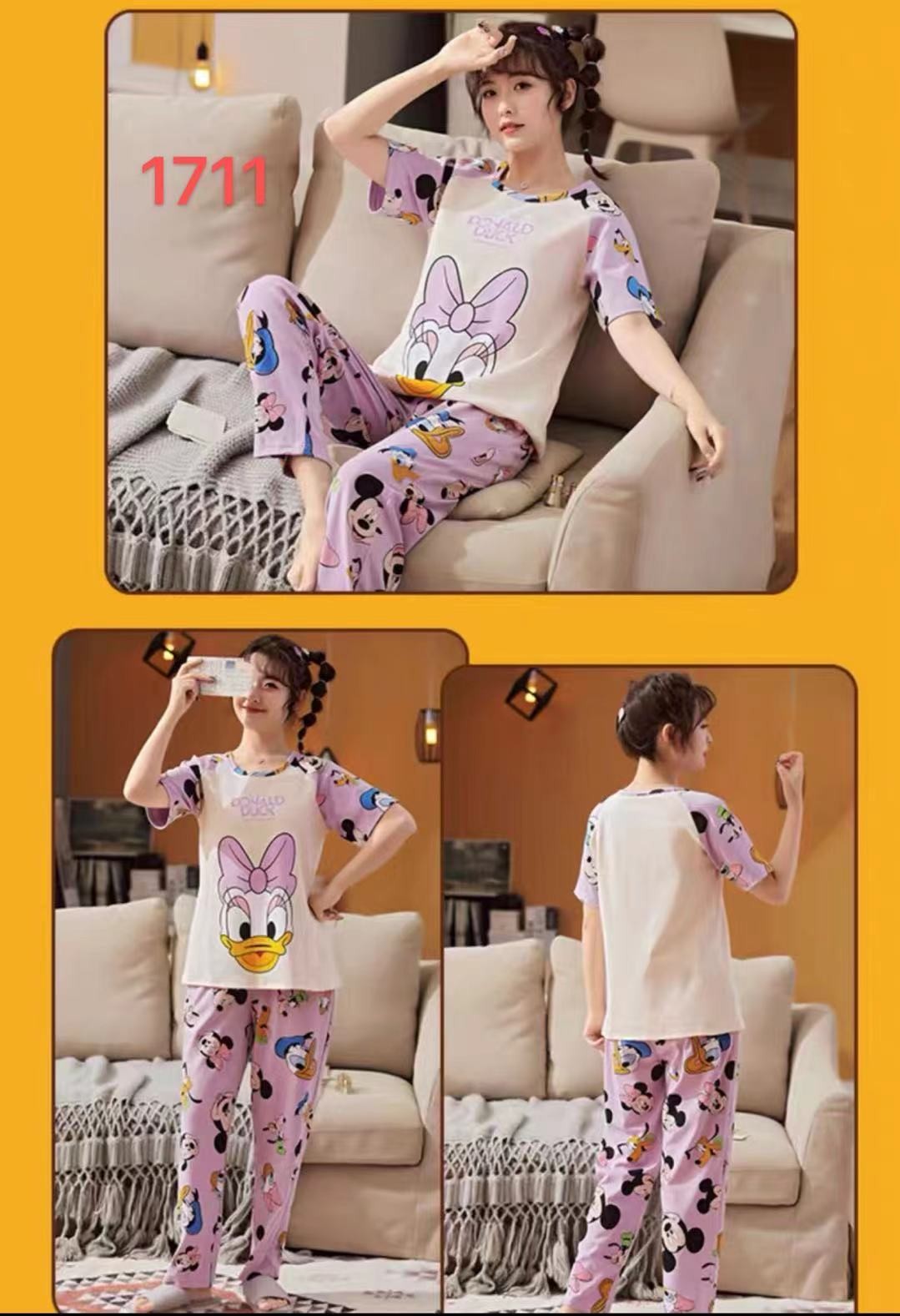 Terno Pajama ootd cartoons Design Pantulog #sleepwear | Lazada PH