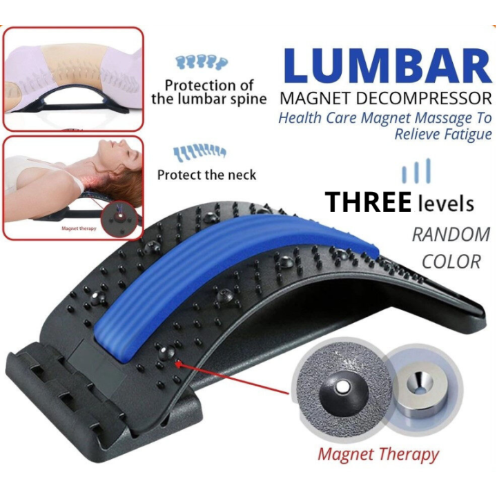 Fitness Lumbar Support Spine Posture Corrector Massager Back Pain ...