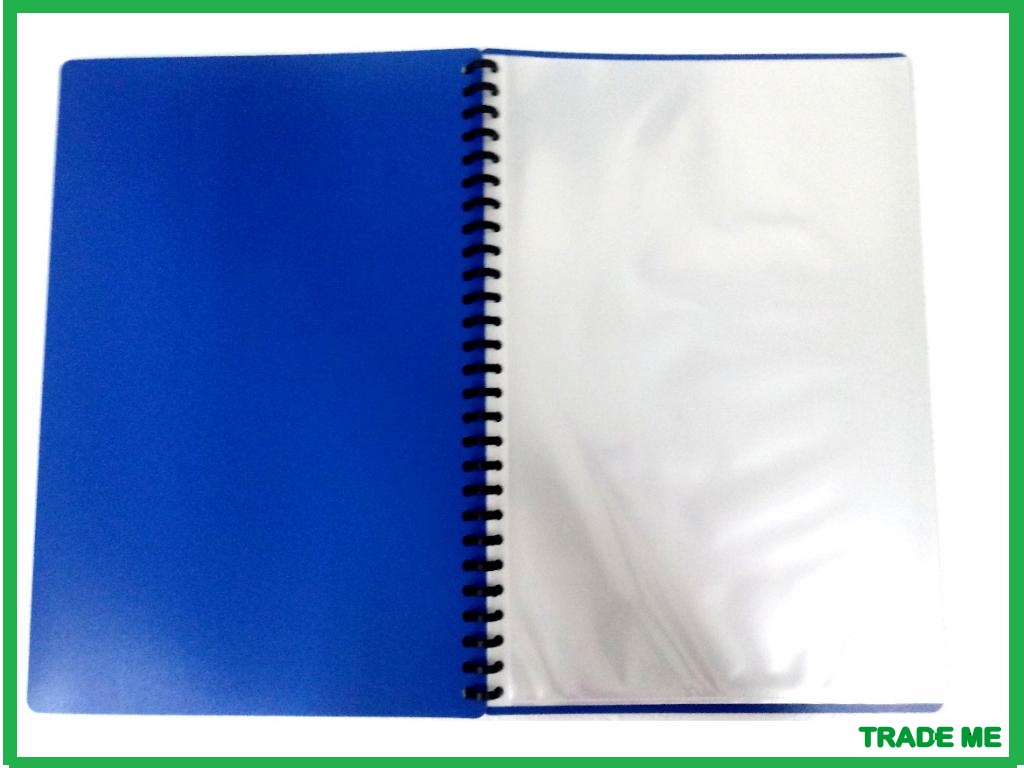CLEARBOOK SPIRAL A4 with 20 sheets Plastic Pocket Refillable (23 holes ...